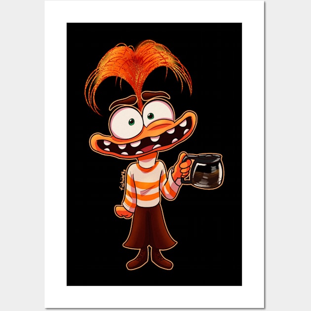 Anxiety Inside Out 2 with Coffee - Anxiety - Posters and Art Prints ...
