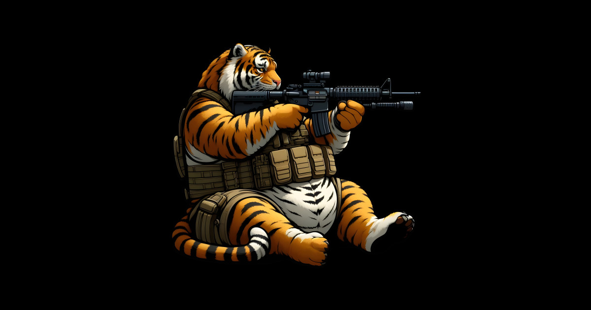 Tactical Tiger - Tiger - Sticker | TeePublic