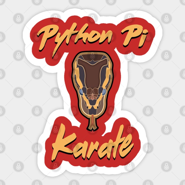 Python Pi Karate - Cobra Kai Funny - Sticker | TeePublic