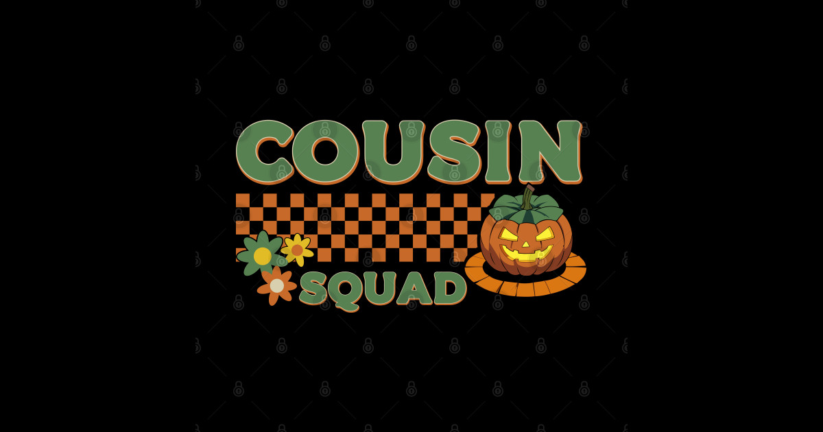 Cousin Squad Pumpkin - Cousin Squad - Sticker | TeePublic