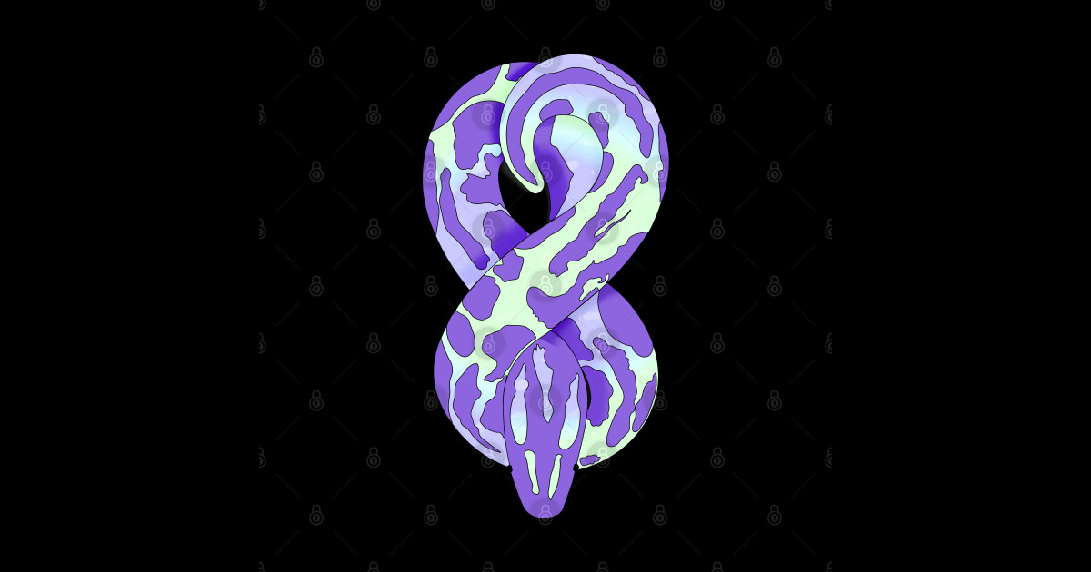 Iridescent Holographic Figure 8 Snake - Pretty Snake - Sticker | TeePublic