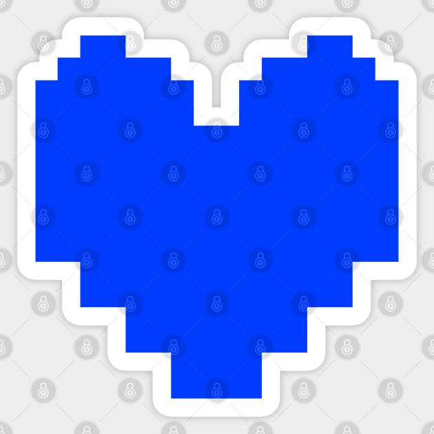 Undertale Blue Heart Pocket - Undertale - Sticker | TeePublic