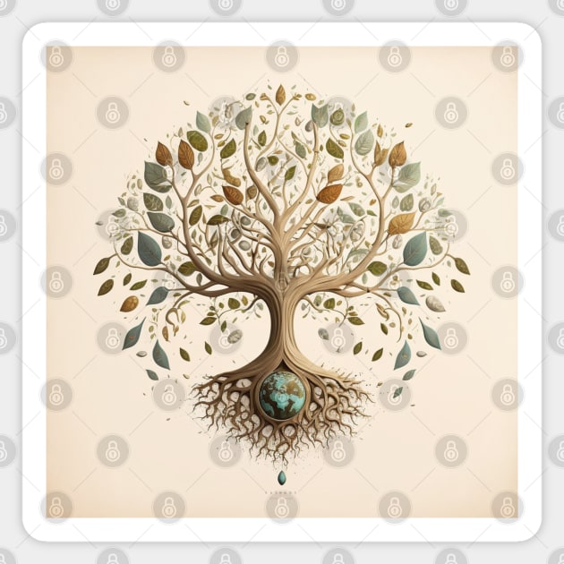 Tree of Life - Designs for a Green Future - Tree - Sticker | TeePublic