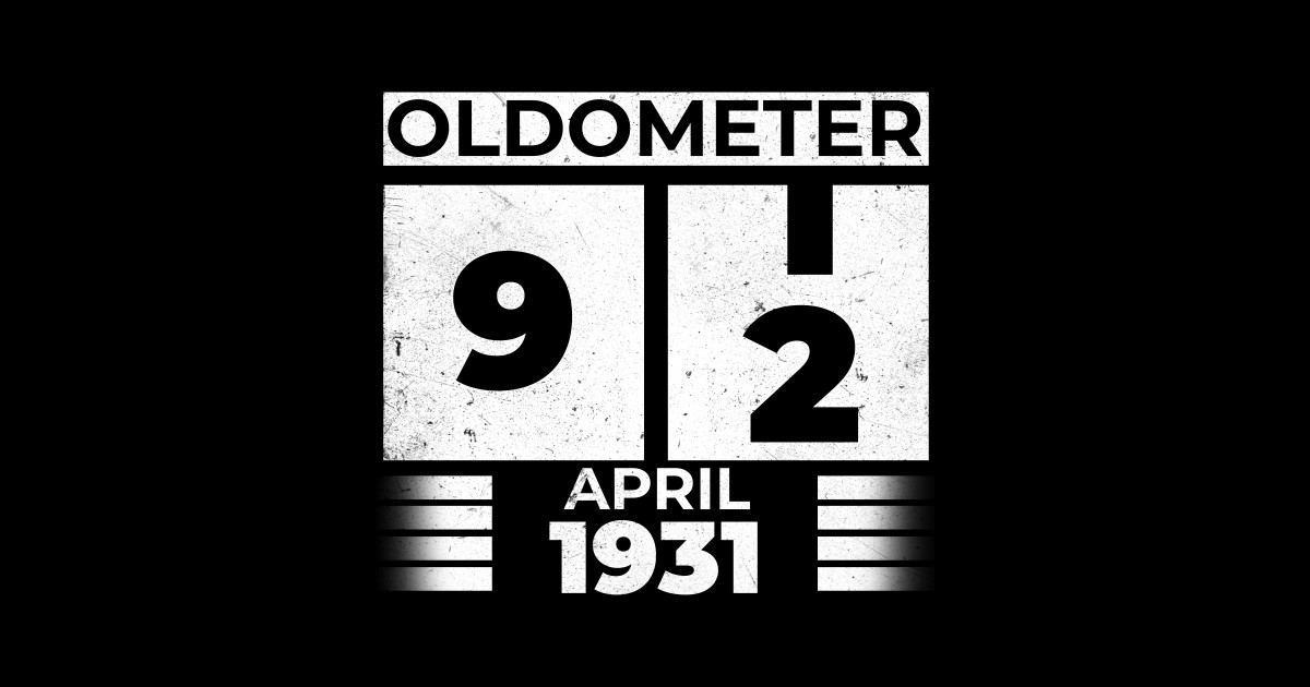 Oldometer 92 Years Old Born In April 1931 - Oldometer 92 - Sticker ...
