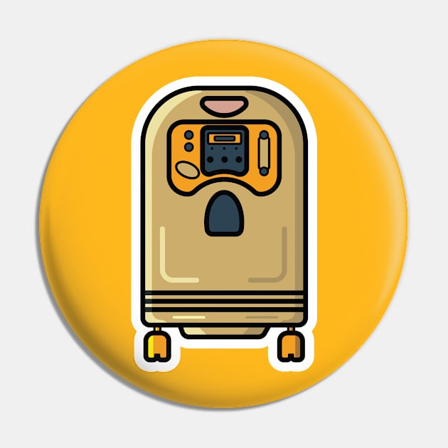 Hospital Oxygen Concentrator Sticker vector illustration. Medical ...