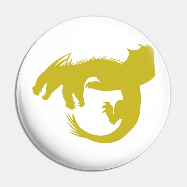 King Ghidorah Dragon Logo - Ghidorah - Pin | TeePublic
