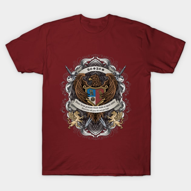 Roskos Family Crest - Crest - T-Shirt | TeePublic