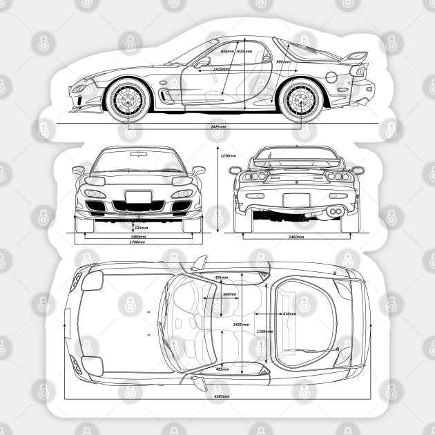 mazda rx7 coloring pages