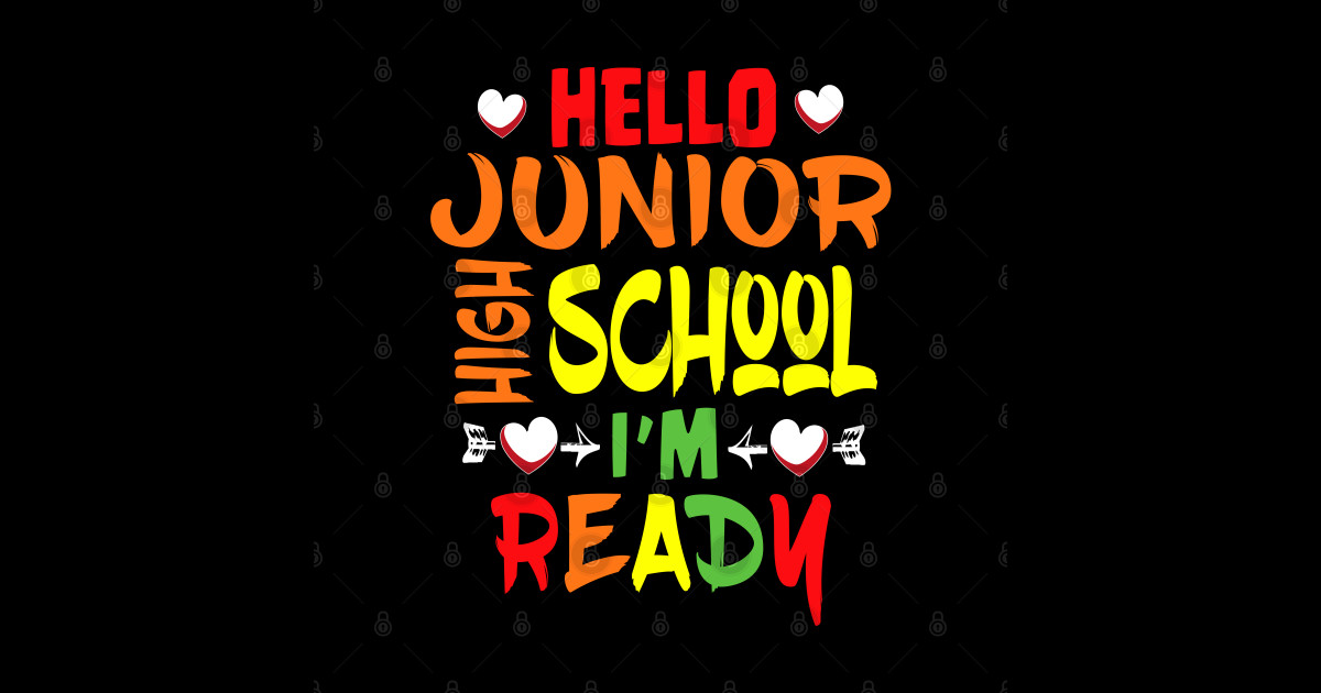 HELLO JUNIOR HIGH SCHOOL - Junior High School - Sticker | TeePublic