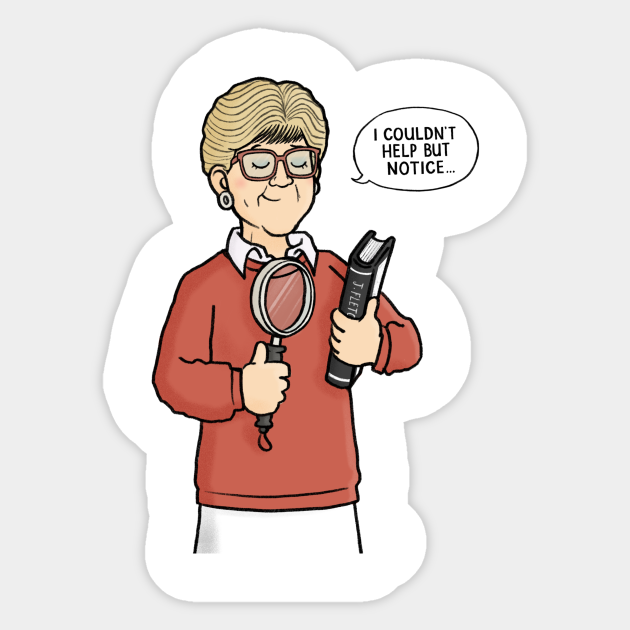Jessica Fletcher - Murder She Wrote - Murder She Wrote - Sticker ...