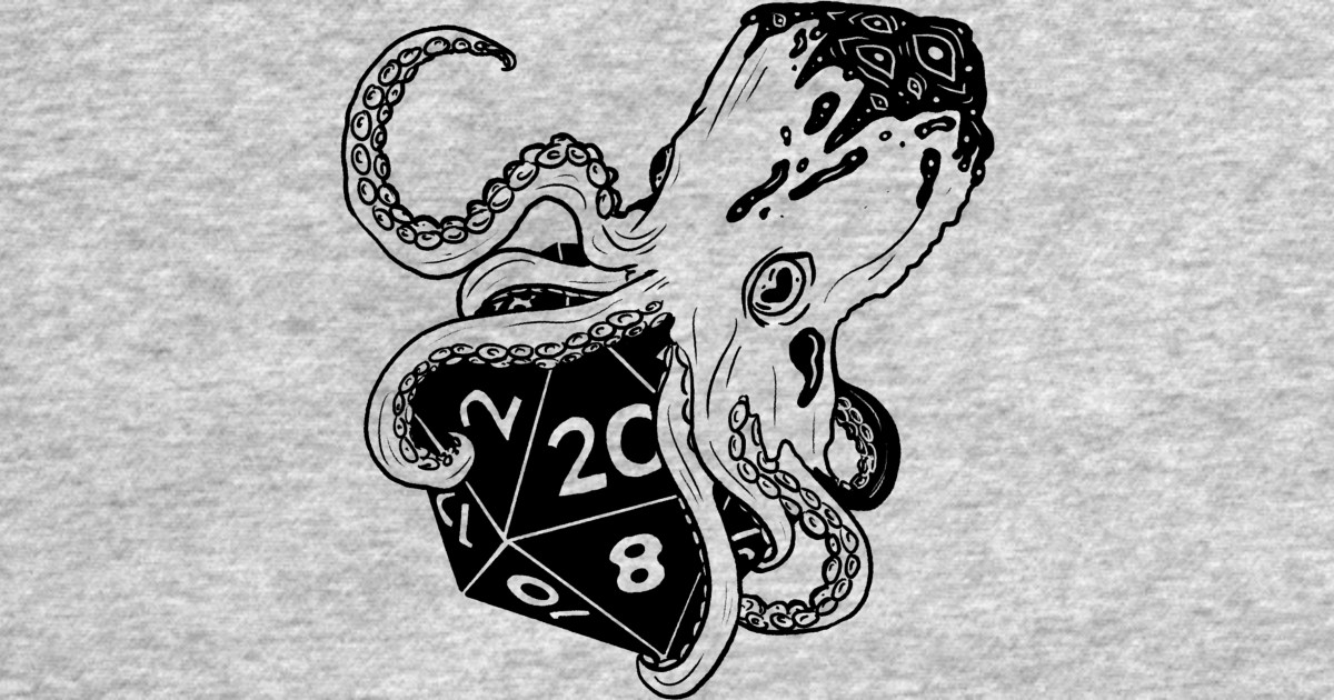 Fathomless D20: dnd 5e warlock dice Black and white - Dnd - Hoodie ...