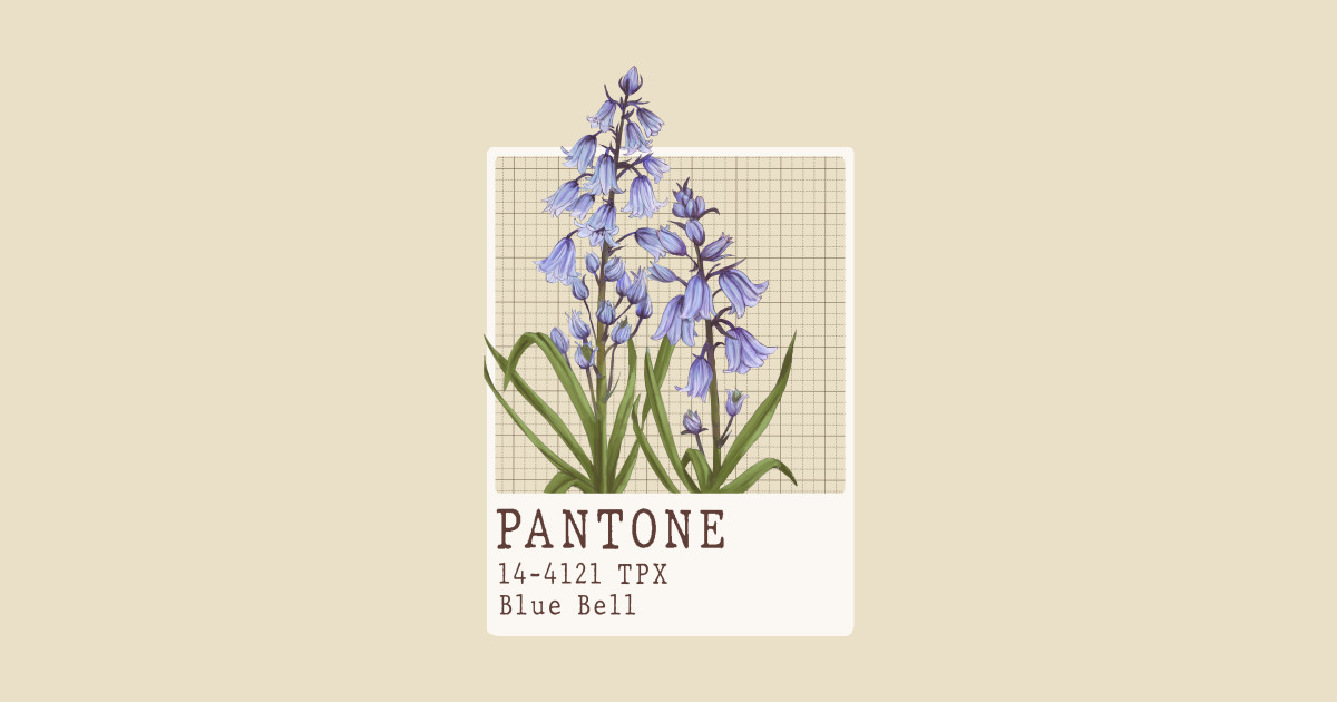 Pantone Blue Bell flowers - Designer - T-Shirt | TeePublic