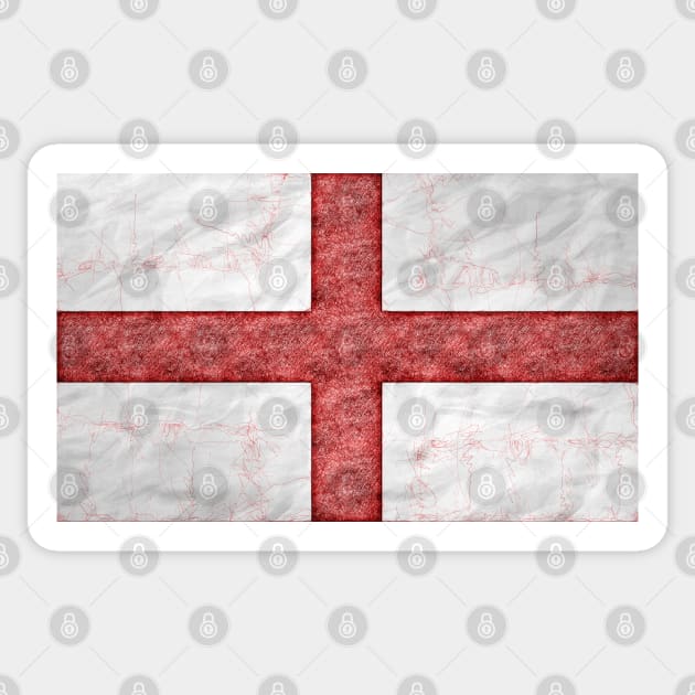 Grungy effect English flag pen and ink effect - Flag - Sticker | TeePublic