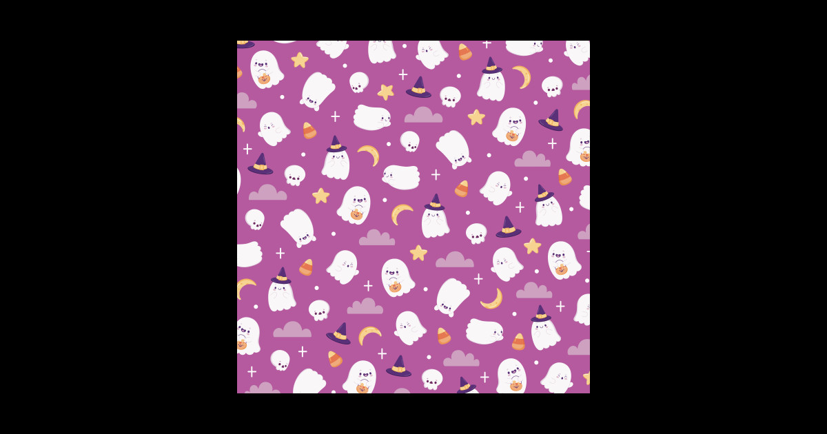 Cute Ghosts Pattern - Kawaii - Sticker | TeePublic