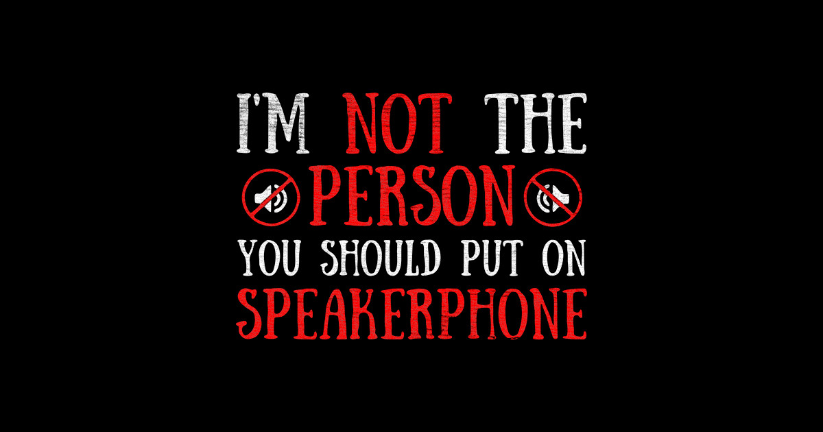 speakerphone person - Speakerphone - Sticker | TeePublic
