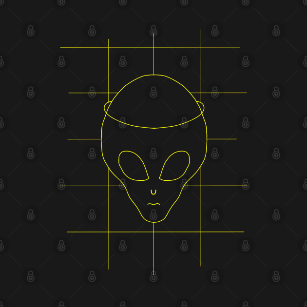 GRID DRAWING Alien - Alien - T-Shirt | TeePublic