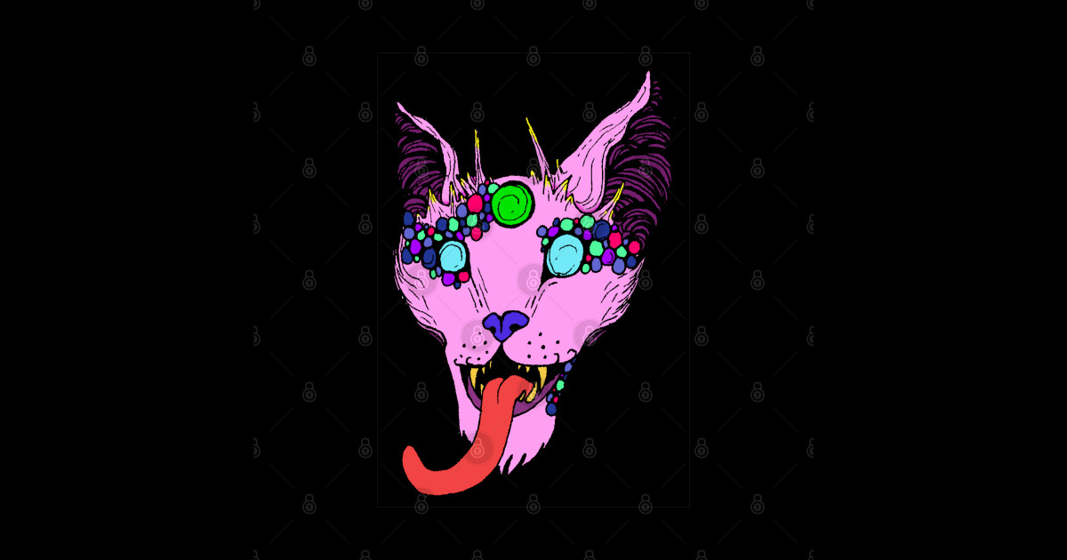 Corrupted Cat - Cat - Sticker | TeePublic