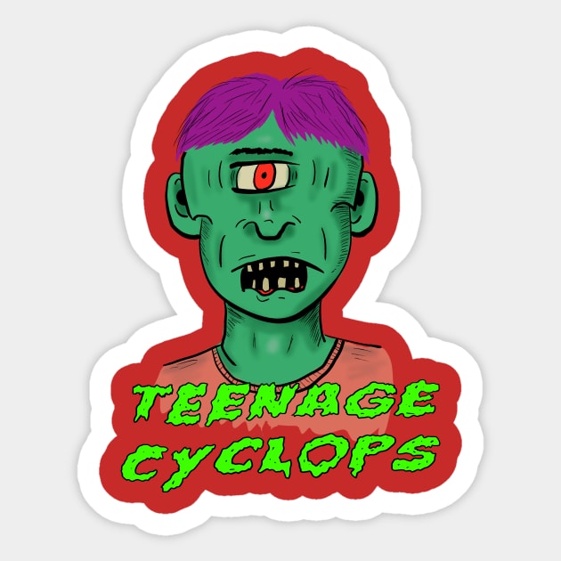 Teenage Cyclops - Cyclops - Sticker | TeePublic