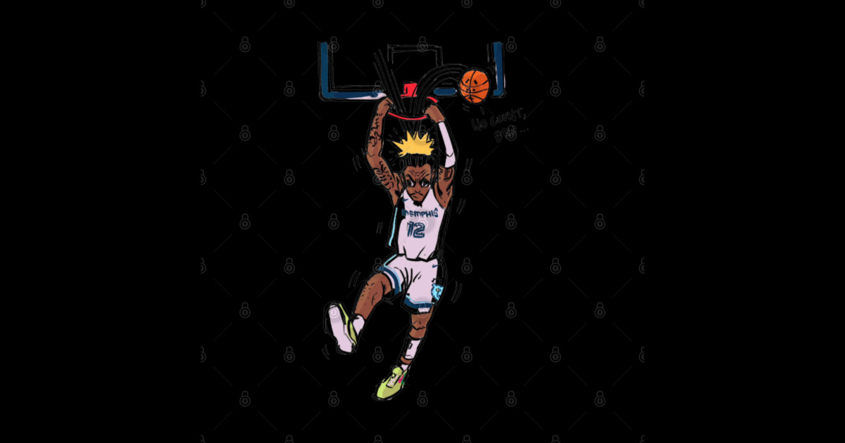 Ja Morant Block By Himself - Ja Morant - Sticker | TeePublic