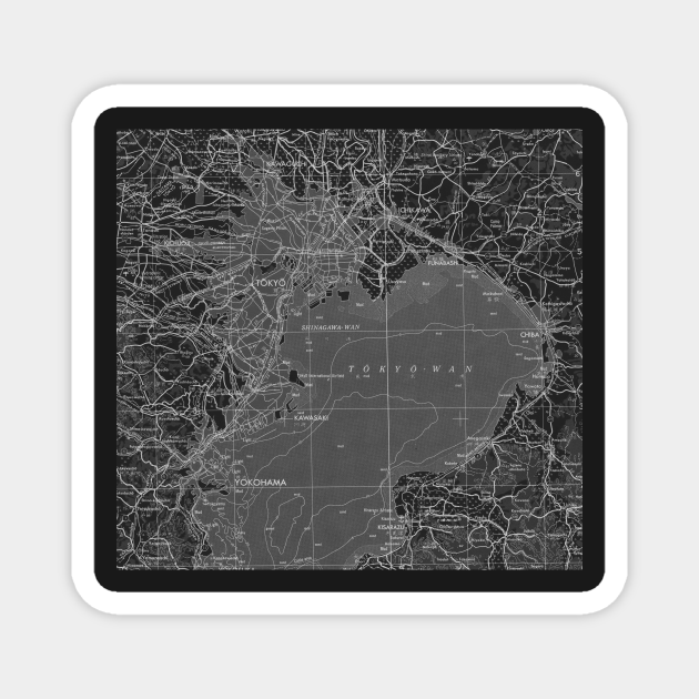 1950s Tokyo Map - Tokyo - Magnet | TeePublic