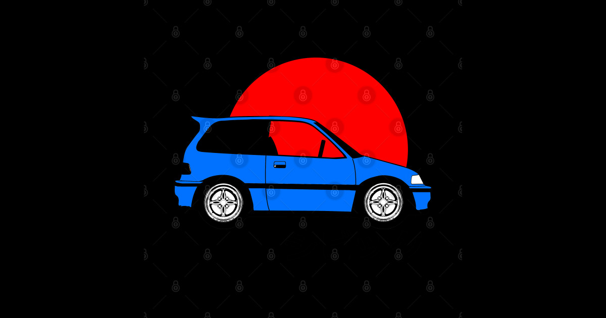Civic EF - Honda - Sticker | TeePublic
