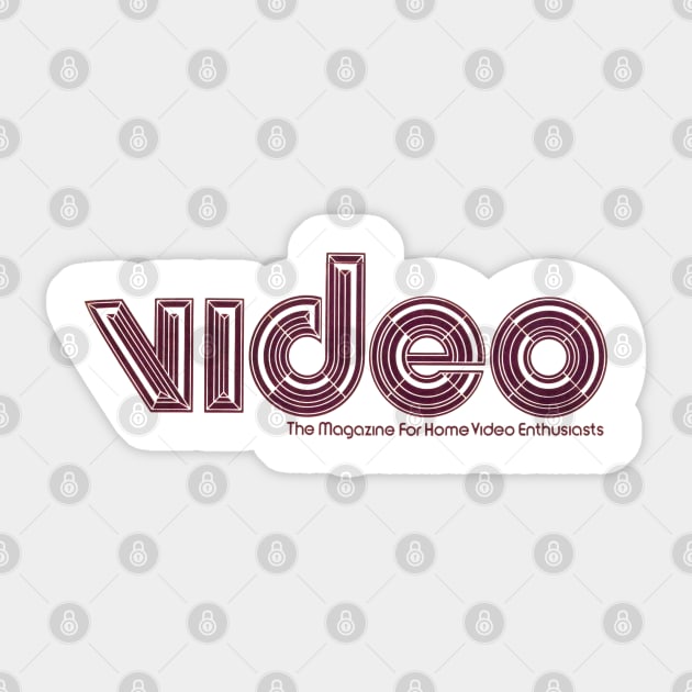 1980s video magazine, retro home video logo - Vhs - Sticker | TeePublic