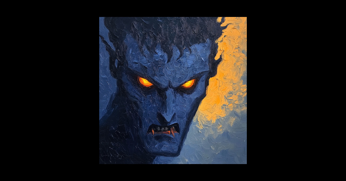 God of evil | Post-impressionist painting style - God Of Evil - Sticker ...