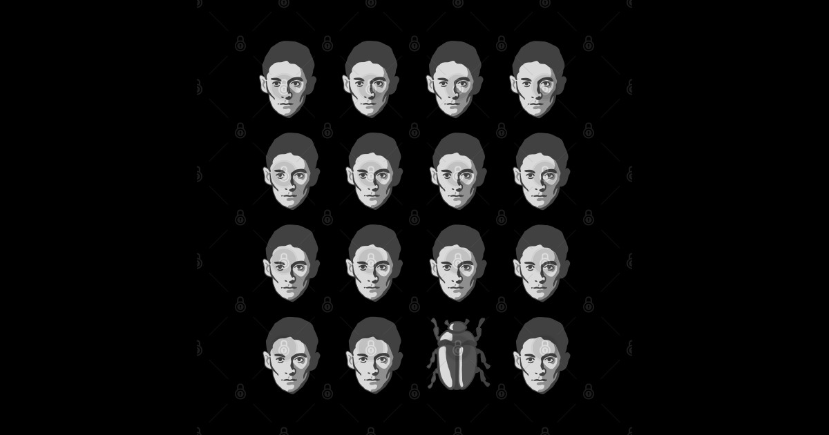 Kafka and the Bug - Kafka - Sticker | TeePublic Kafka and the Bug - Kafka - Sticker | TeePublic