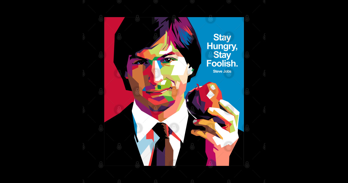 WPAP Steve Jobs - Steve Jobs Portrait - Sticker | TeePublic