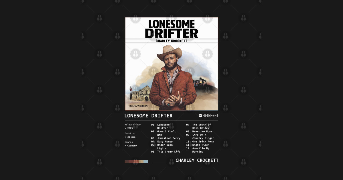 Lonesome Drifter (2025) by Charley Crockett - Charley Crockett - T-Shirt | TeePublic