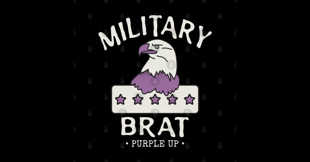 Vintage Military Brat - Military Child Month - Sticker | TeePublic
