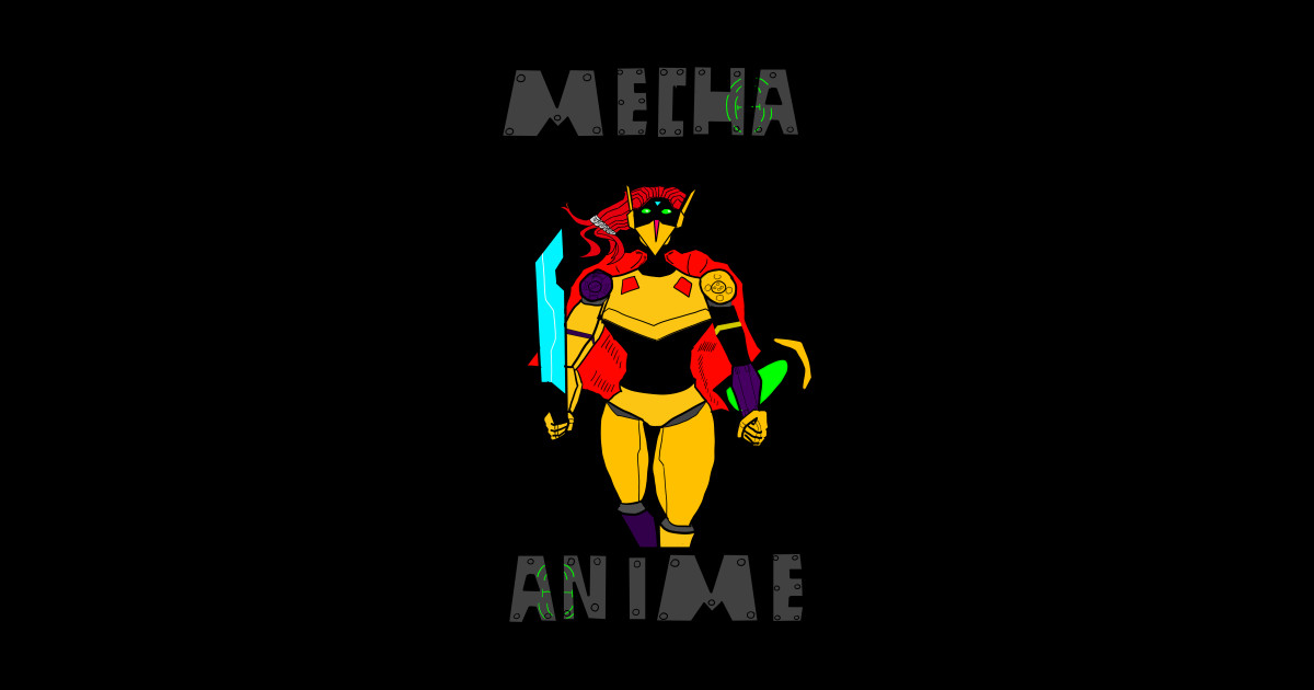 Mecha Anime Female - Mecha Anime - Sticker | TeePublic
