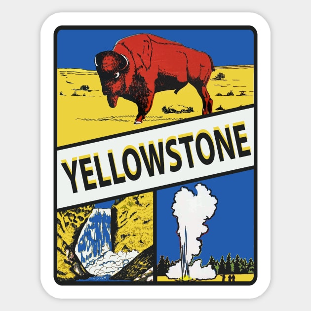 Yellowstone Park Decal - Yellowstone Park - Sticker | TeePublic