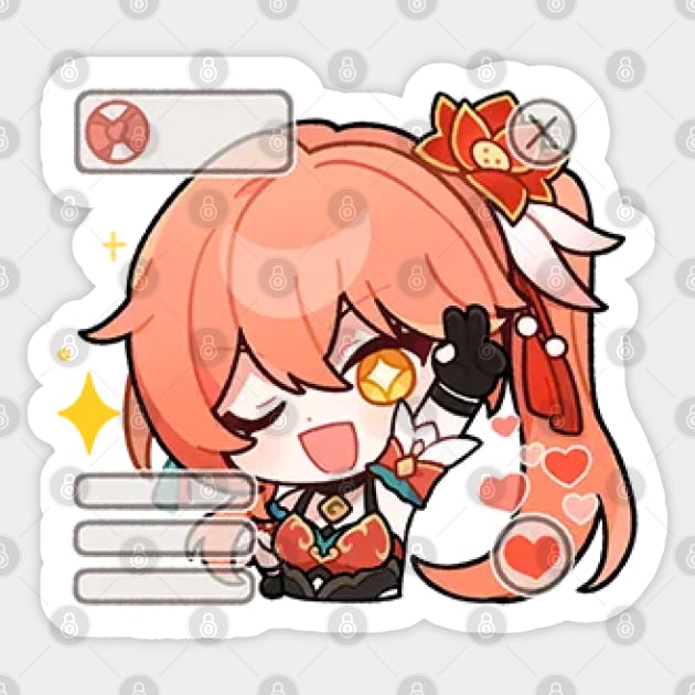 Honkai Star Rail Chibi Guinaifen - Honkai Star Rail - Sticker | TeePublic