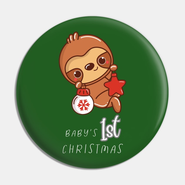 baby's first christmas transparent design sloth - Baby Cute - Pin ...