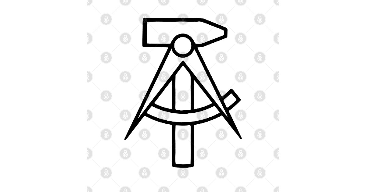 DDR GDR East Germany Emblem Hammer Transparent - Ddr - Kids T-Shirt ...