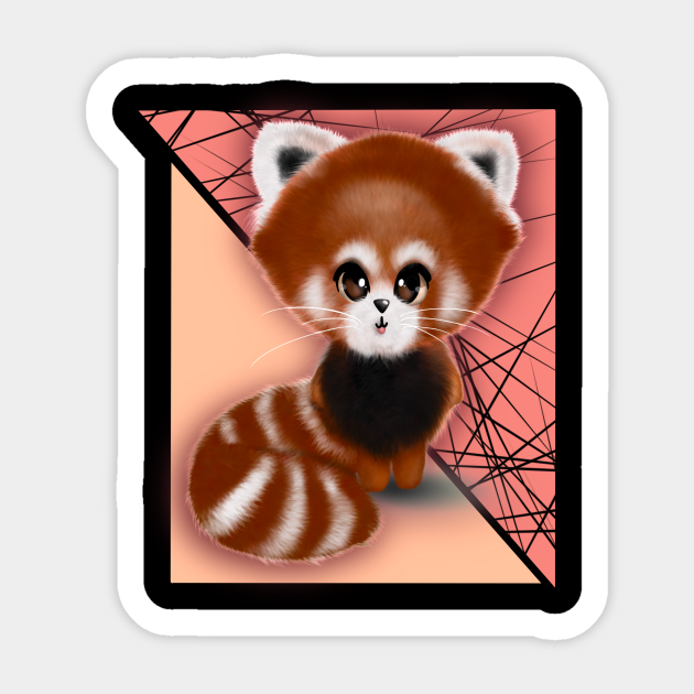 Cute red panda - Red Panda - Sticker | TeePublic