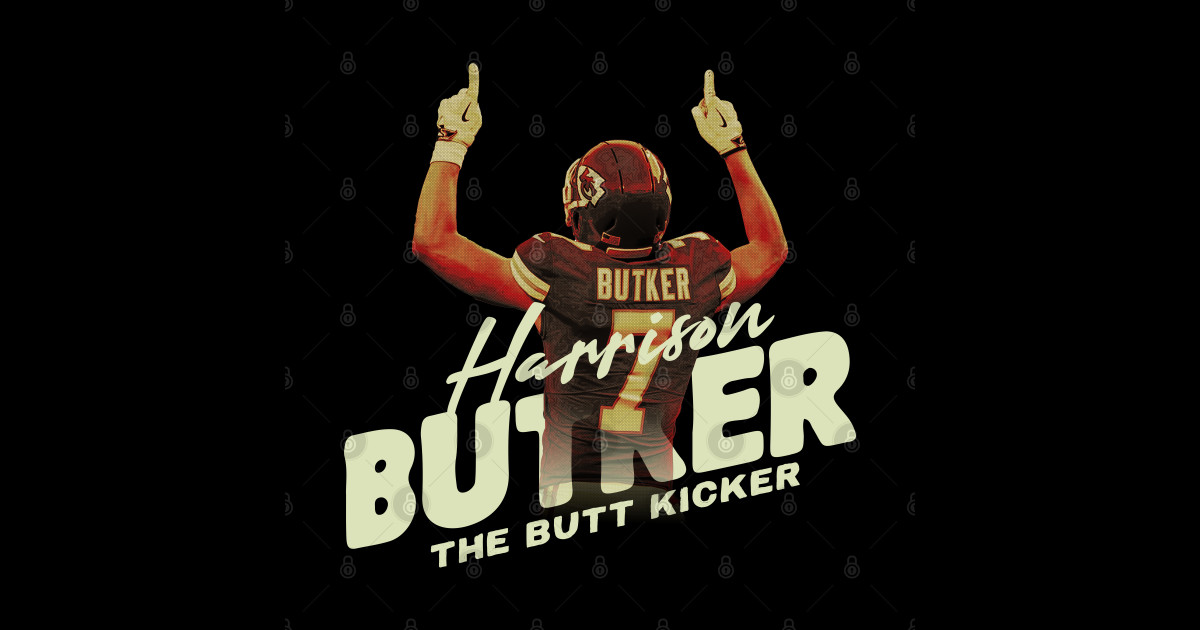 Harrison Butker, Butt Kicker - Harrison Butker - Sticker | TeePublic