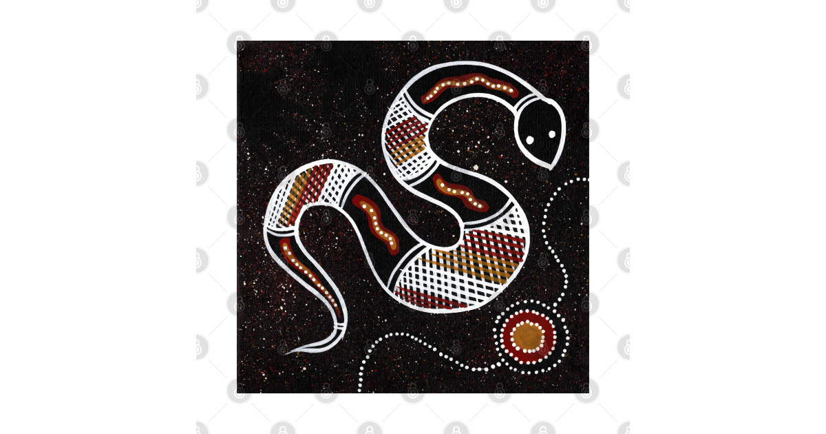 Aboriginal Art - Snake 2 - Snake - T-Shirt | TeePublic