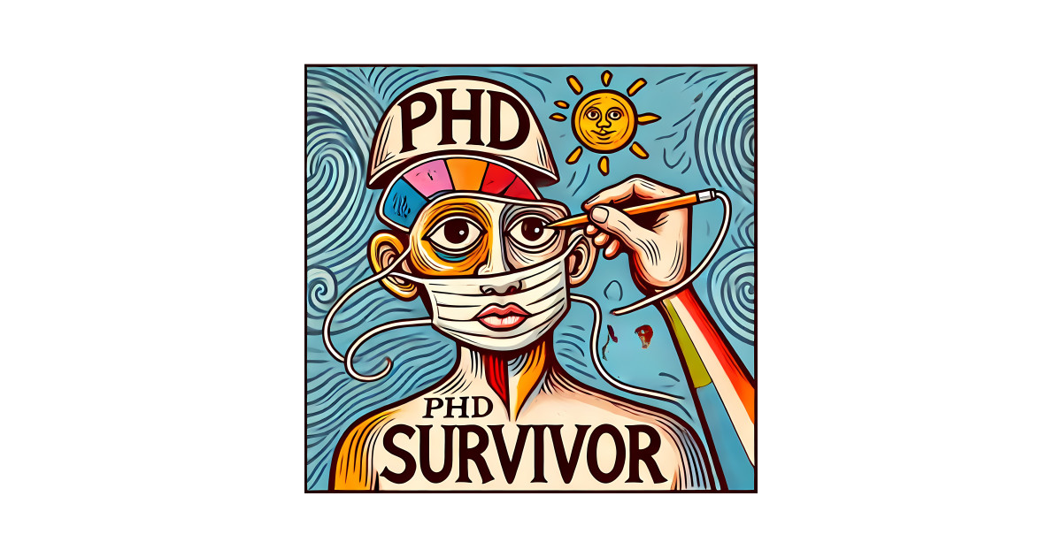 PhD Survivor Cubism Art – The Ultimate Academic Trophy - Phd Graduation ...