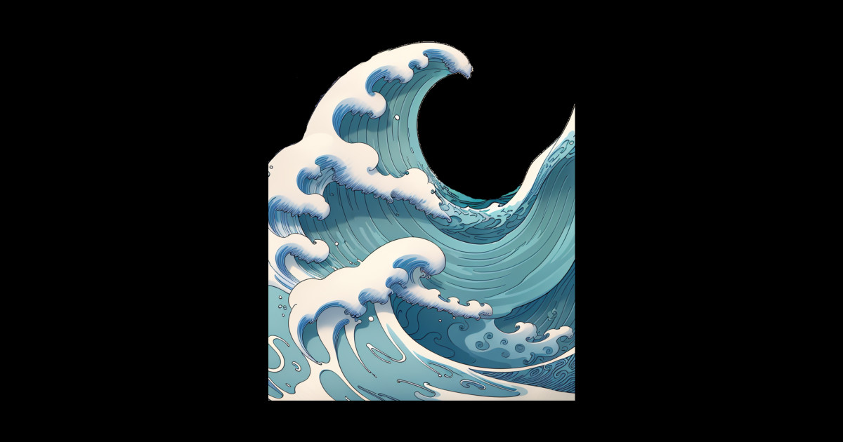 waves design - Waves - Sticker | TeePublic