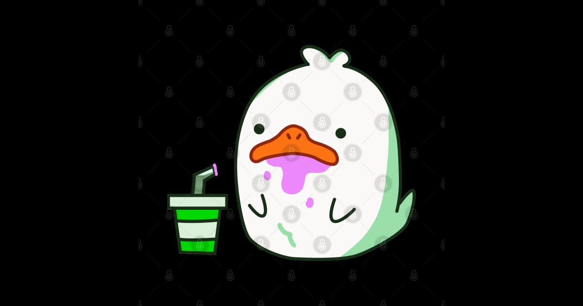 Slurp duck, the messy one! - Duck Meme - Sticker | TeePublic