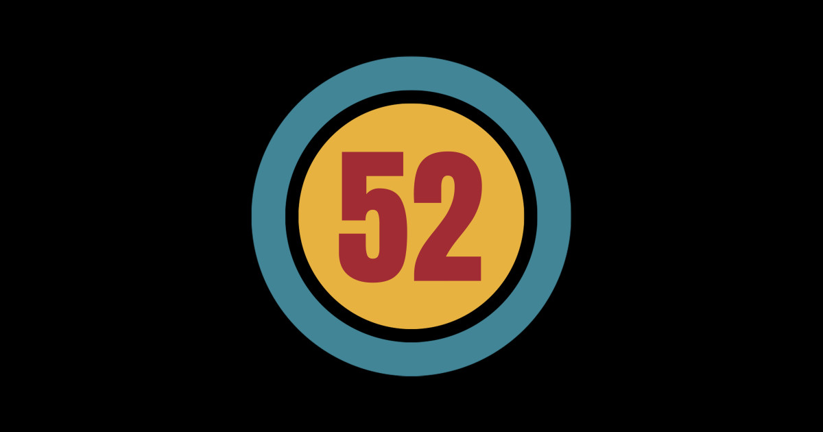 The Number 52 - fifty two - fifty second - 52nd - Fifty Two - Sticker ...