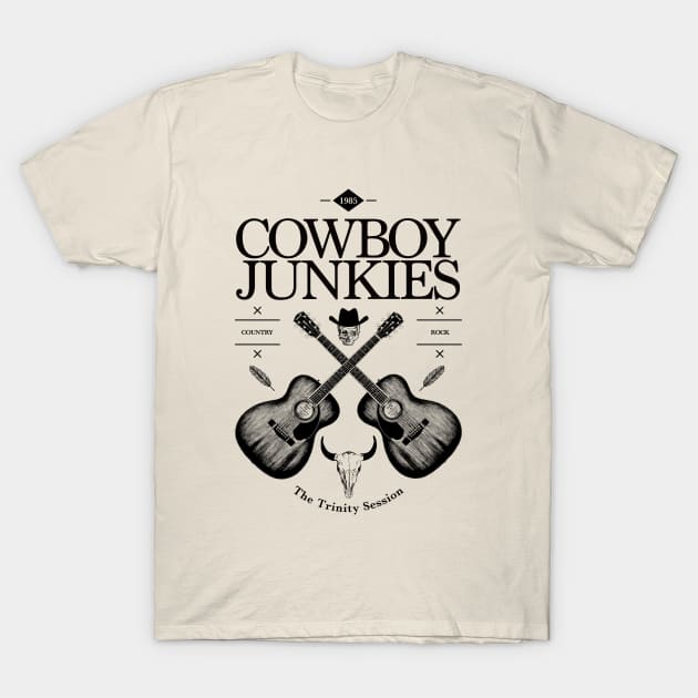 Cowboy Junkies Acoustic Guitar Logo - Cowboy Junkies - T-Shirt | TeePublic