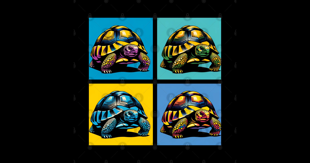 Russian Tortoise Pop Art - Exotic Reptile - Exotic Reptile - Sticker ...
