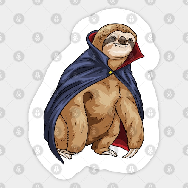Sloth Halloween Vampire - Halloween - Sticker | TeePublic