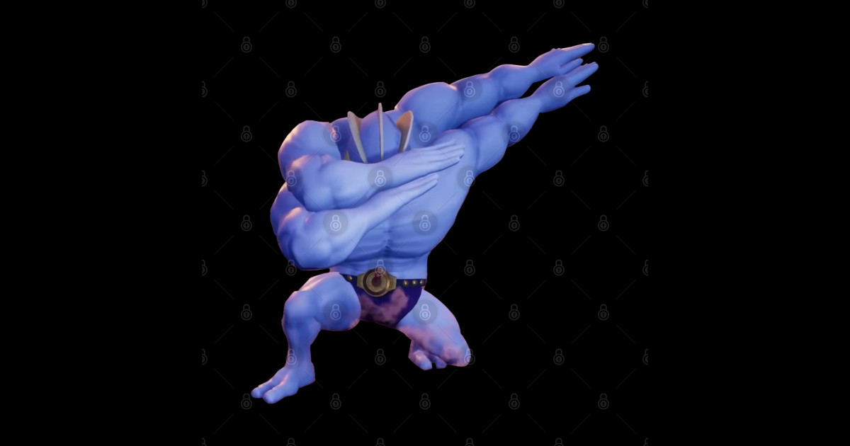 Machamp Dab 3D - Epic and Fun Pose - T-shirt, Poster, Stickers ...