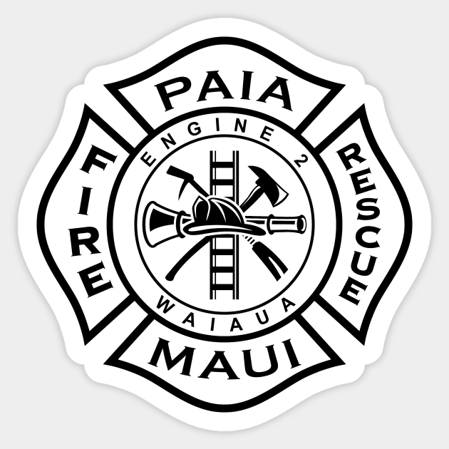 E2 Black Print - Fire - Sticker | TeePublic