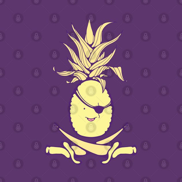 Pineapple Pirate Flag - Pirate Flag - T-Shirt | TeePublic