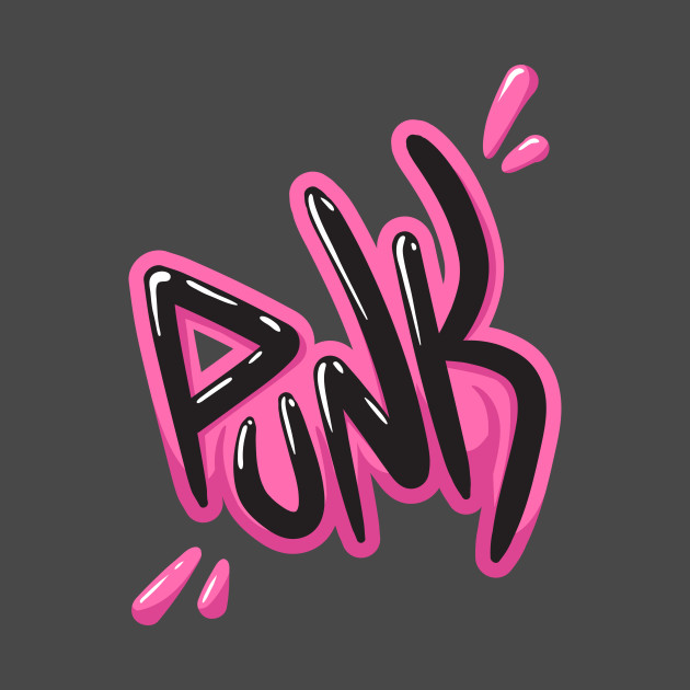 Punk Lettering - Typography - T-Shirt | TeePublic